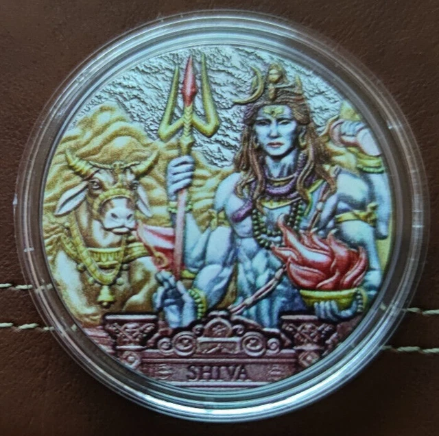 1 DOLLAR COOK Island, "Gott-Shiva" - 2019 Antik Finish & Color EUR 16 ...