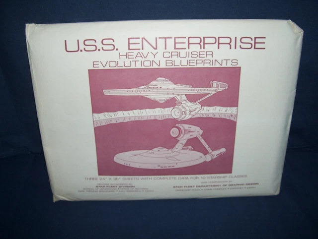 STAR TREK U.S.S. Enterprise Heavy Cruiser Evolution Blueprints 24 x 36 ...