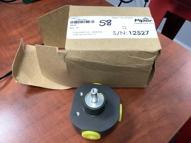 NEW SURPLUS, PIPER PA-28 Fuel Selector Valve Piper p/n 491-947 MFG ...