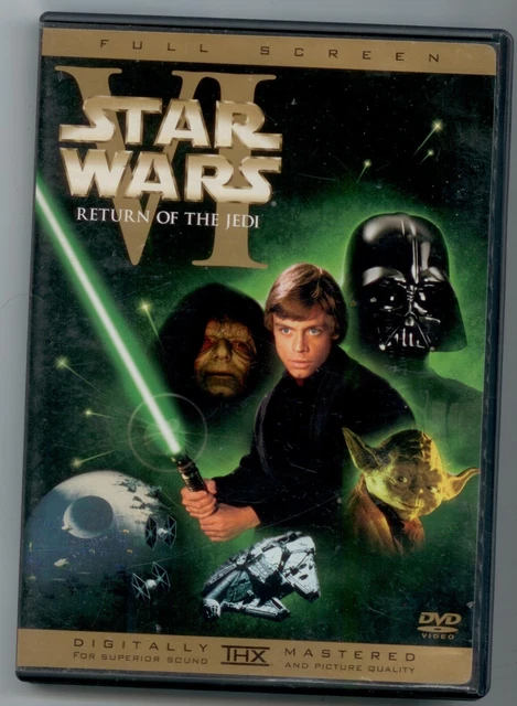 STAR WARS VI RETURN OF THE JEDI FULLSCREEN DVD episode six 6 full ...