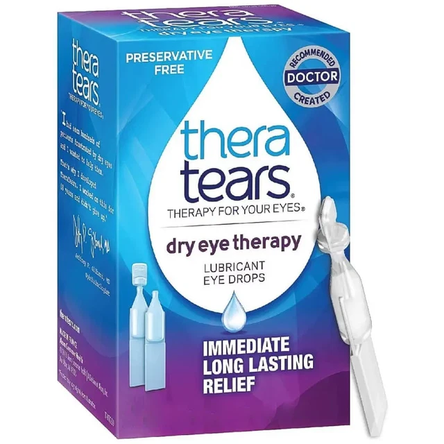 THERATEARS DRY EYE Therapy Lubricant Eye Drops 25 x 0.6mL Relief Thera ...