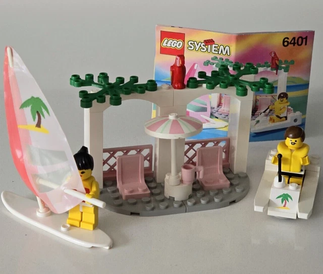 VINTAGE LEGO 90S System Paradisa Set SEASIDE CABANA - 6401 - 100% ...