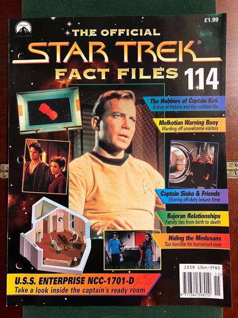 VINTAGE STAR TREK Fact File, Issue 114, Captain Kirk Cover. Like New £2 ...