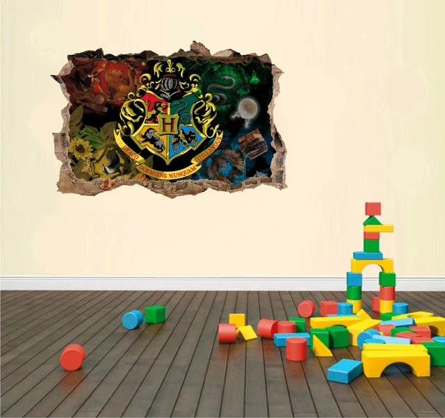 HOGWARTS CREST HARRY Potter Hole in the Wall Art Sticker Bedroom Decal ...