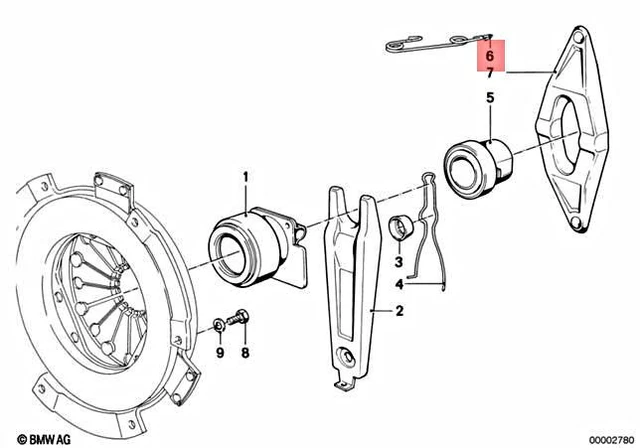 GENUINE BMW CMSP E12 E21 E23 E24 E28 E3 E30 Fork Lever Spring OEM ...