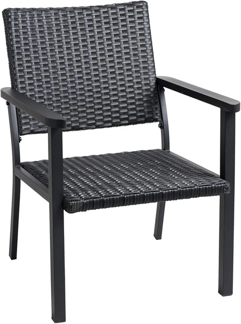C-HOPETREE OUTDOOR LOUNGE Chair for Outside Patio Porch, Metal Frame ...