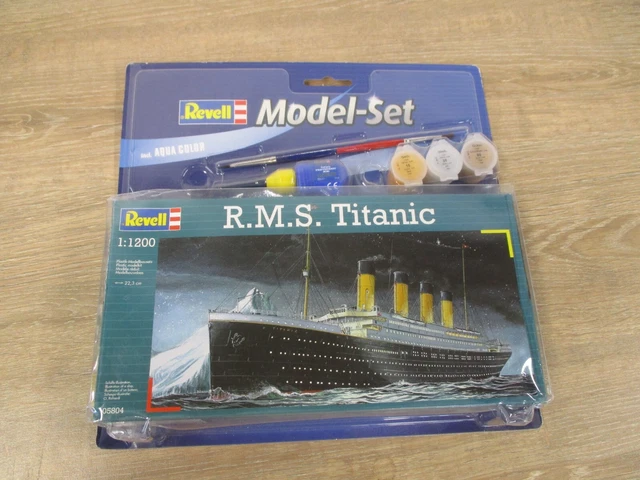 REVELL R.M.S. TITANIC Modellset 1:1200 (05804) Modellbausatz Neu EUR 9 ...