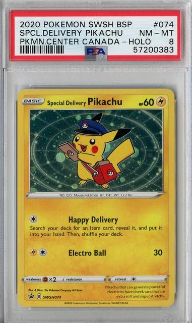 POKEMON - SPECIAL Delivery Pikachu (SWSH074) - Black Star Promos [PSA 8 ...