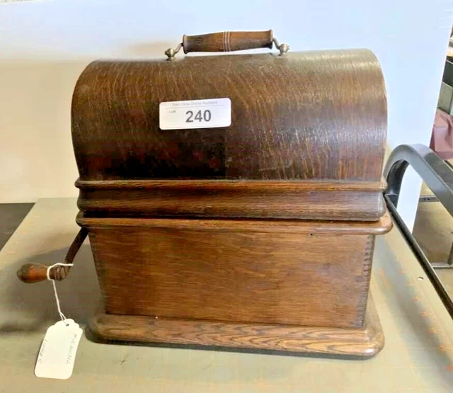 ANTIQUE EDISON STANDARD Phonograph with Model H 4-Minute Reproducer £ ...