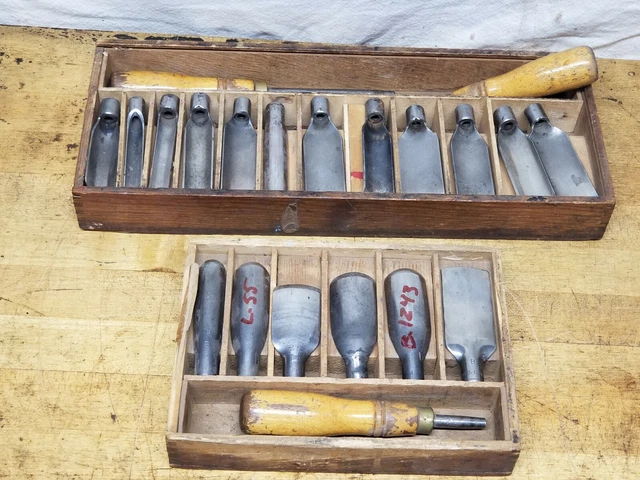 VINTAGE ADAMS & Nelson Set Of 18 Woodworking Chisel Gouges Pattern ...