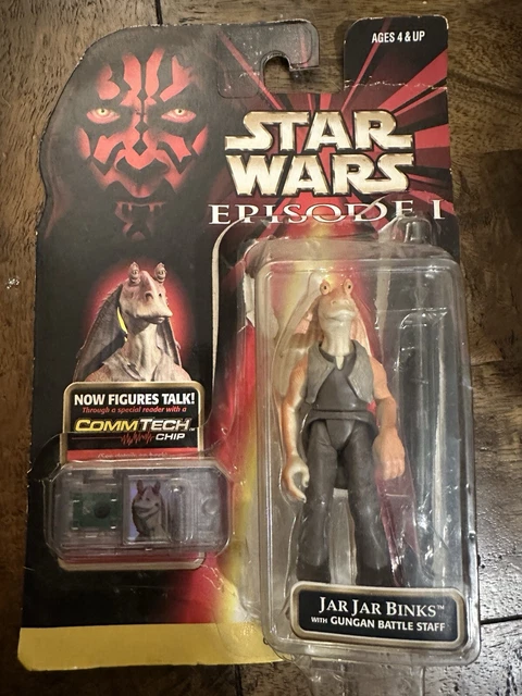 STAR WARS: EPISODE 1 Jar Jar Binks Comm Talk Chip Figure 1999 #1 £6.00 ...