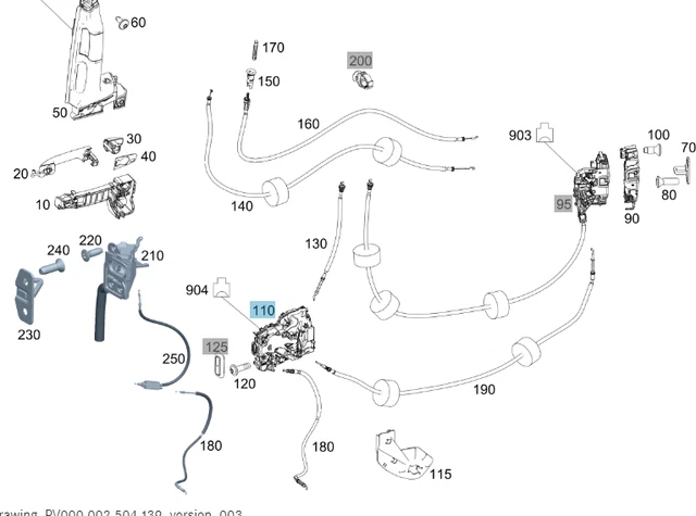 NEW GENUINE MERCEDES-BENZ Vito Left Right Sliding Door Lock A 447 730 ...