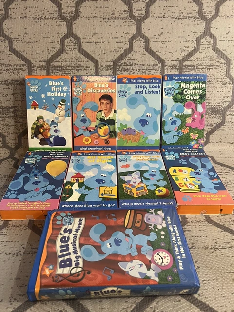 BLUE’S CLUES VHS Lot of 9 Videos Nick JR Retro Vintage Children’s Show ...