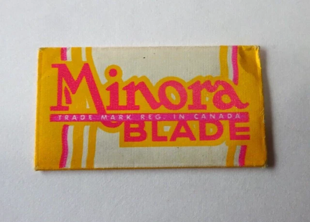 VINTAGE SEALED, MINORA Paper Wrapped Double Edge Razor Blade Made In ...