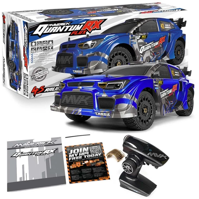MAVERICK QUANTUM RX Flux 4S 1/8 4WD RC Rally Car Blue £229.95 - PicClick UK