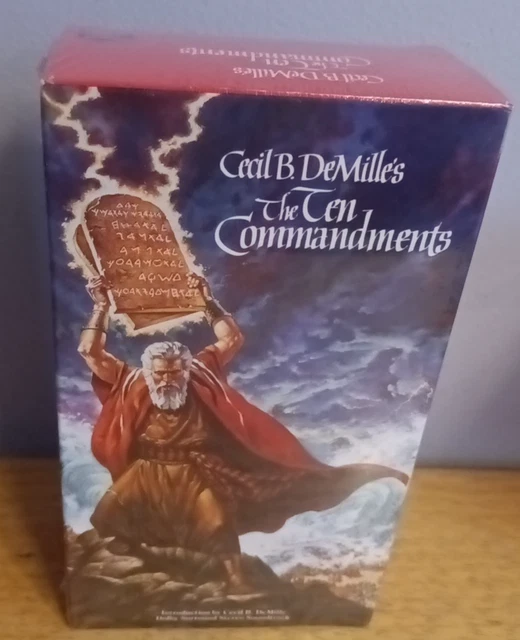VHS TAPE CECIL B DeMilles THE TEN COMMANDMENTS Paramount Vintage 1990 ...