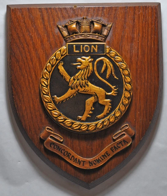 HMS LION, ROYAL Navy, Ships Crest /Plaque £9.99 - PicClick UK