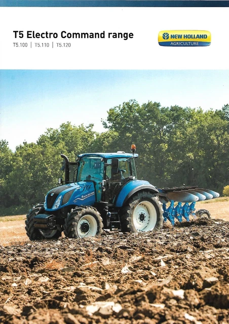 NEW HOLLAND T5 Electro Command Range Tractor brochure (210000/INB) £2. ...