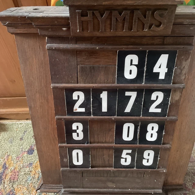ANTIQUE CHURCH Wooden Hymn Board & Numbers £208.72 - PicClick UK