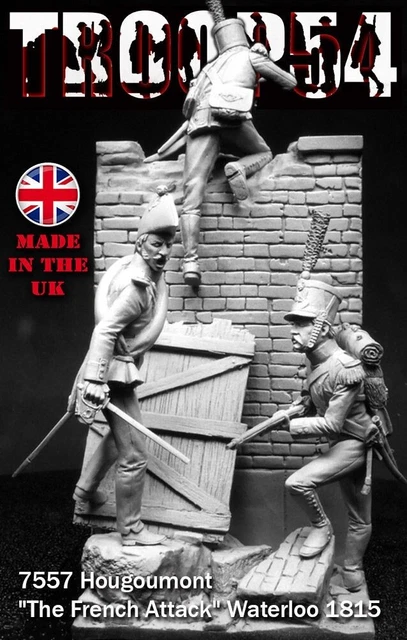 TROOP54 NAPOLEONIC FRENCH Attack Hougoumont Waterloo 1815 Unpainted kit ...