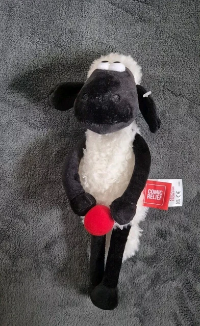 SHAUN THE SHEEP Comic Relief Plush Soft Toy Red Nose Day Aardman £15.00 ...