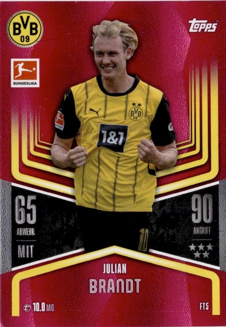 TOPPS MATCH ATTAX 24/25 Bundesliga 2024/2025 - Flex Tech FT5 Julian Brandt 17/99 EUR 79,99 ...