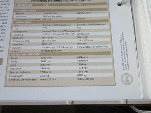 TRAKTOR ARCHIV HANOMAG 02 Kettenschlepper Z 25, Z50, 1920 EUR 5,04 ...