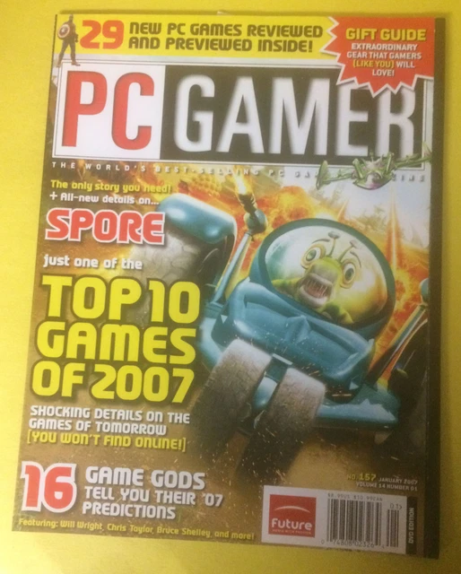 PC GAMER MAGAZINE ~ SPORE~ Top 10 des jeux de 2007 ~ Jan 2007 EUR 2,93 ...