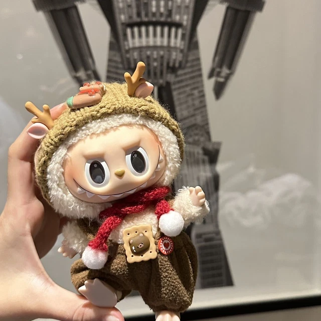 POP MART LABUBU The Monsters Plush Doll Christmas Hat Scarf Jumpsuit ...