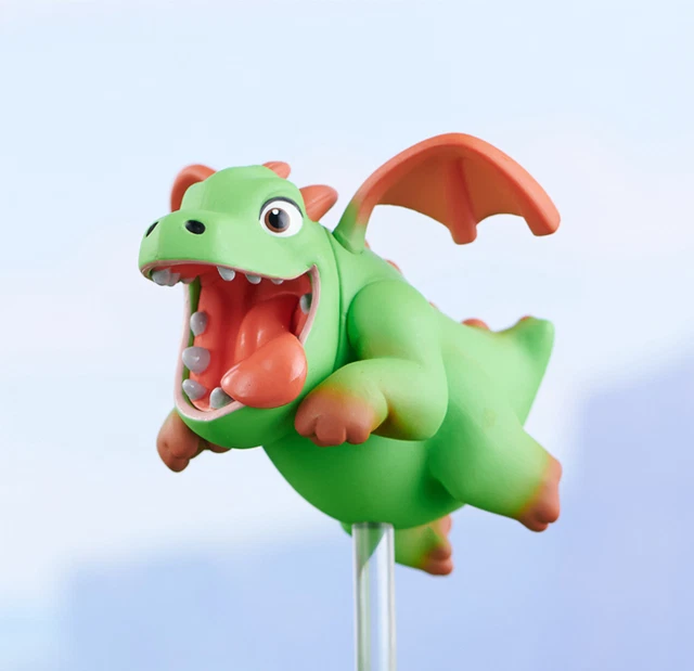 AUTENTICA MODELLINO IN PVC rosso Supercell Clash Royale Baby Dragon ...