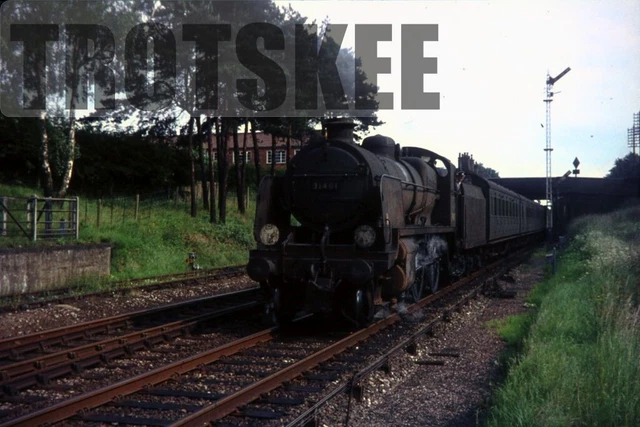 35MM SLIDE BR British Railways Steam Loco Class N 31401 Crowthorne 1964 ...