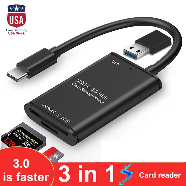 USB C TO SD Card Reader Writer OTG Adapter USB 3.0 Micro SD Memory Card ...