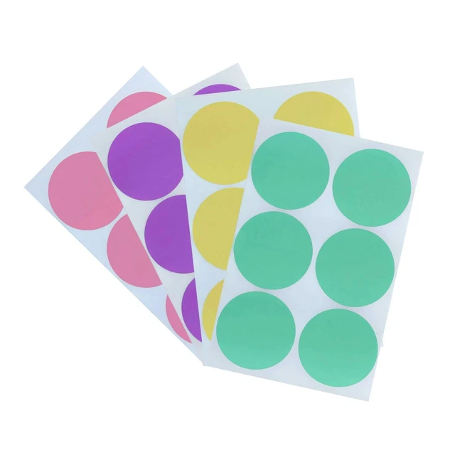 COLOR CODING ROUND Stickers for Marking 2 Inch Labels for Art Marking ...