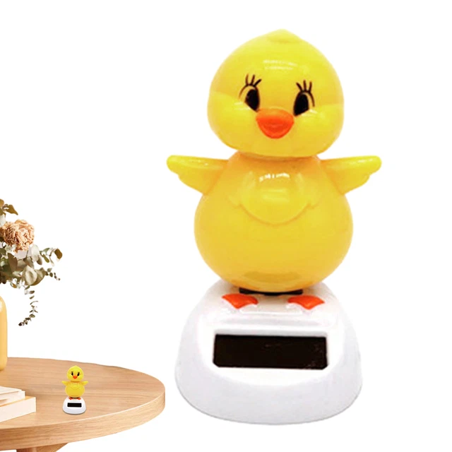 CAR DASHBOARD SOLAR Powered Dancing Chick Figurines Toys Cartoon ...