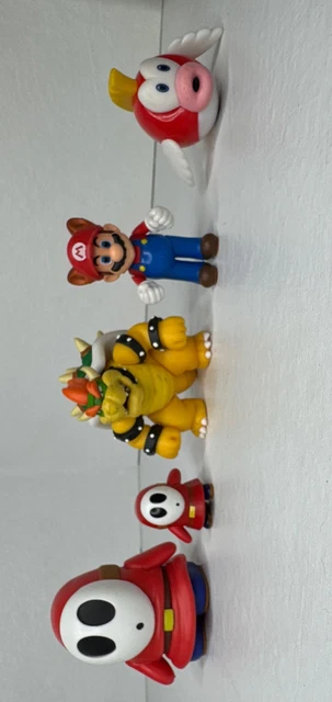 MARIO FIGURES LOT Bowser, Shy Guy, Mario Raccoon, Cheep Cheep $24.74 ...