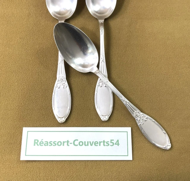 1 CUILLÈRE ENTREMET BOULENGER modèle LOUIS XVI FILETS RUBANS métal ...