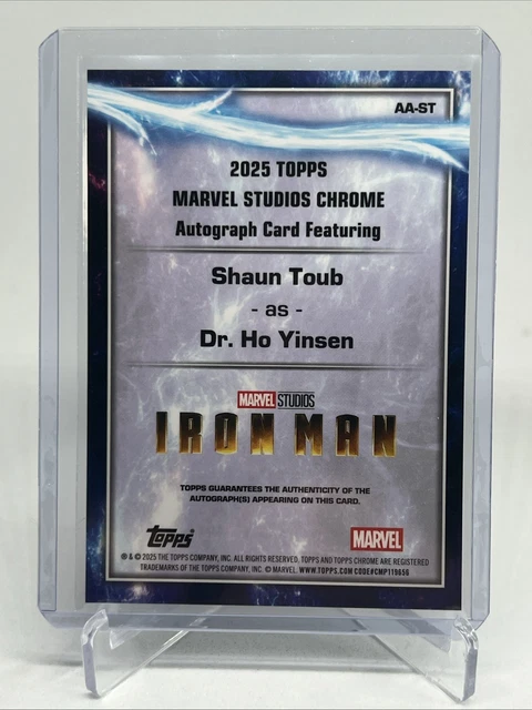 2025 TOPPS CHROME Marvel Studios Dr Ho Yinsen Refractor Auto SP Card ...