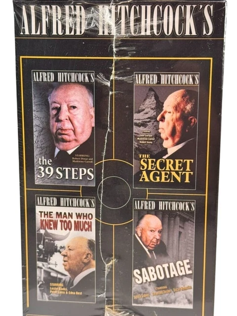 ALFRED HITCHCOCK SEALED VHS Box Set 4 Movies Classic Suspense Films £20 ...