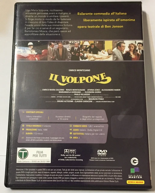 IL VOLPONE DVD Montesano Maria Salerno Montagnani Villaggio Editoriale ...