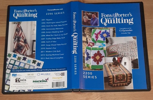 FONS & PORTER'S Love of Quilting: 2200 Series (DVD) 13 Episodes / How ...
