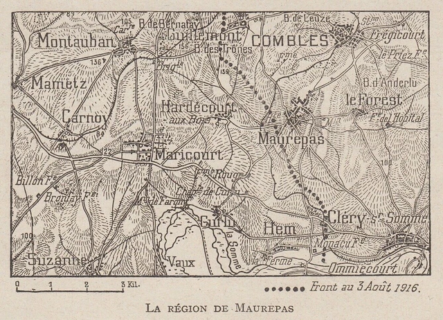 G9332 FRANCE - La région de Maurepas - Carte époque 1916 - Carte ...
