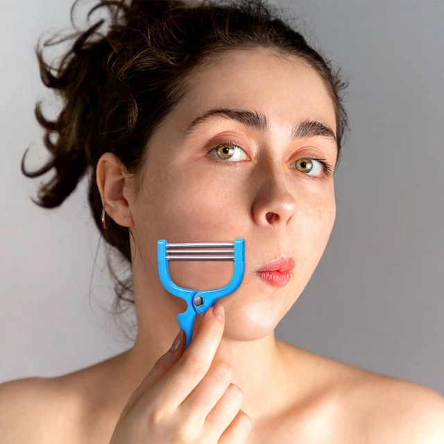 PORTABLE FACE FACIAL Hair Remover Threading Spring Epilator Handle ...