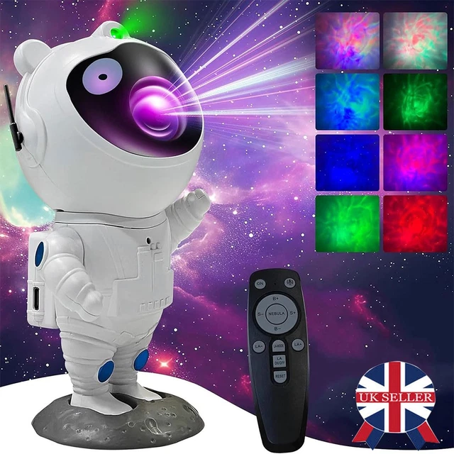 STARRY GALAXY PROJECTOR Astronaut Night Light Lamp Space Nebula Star W ...