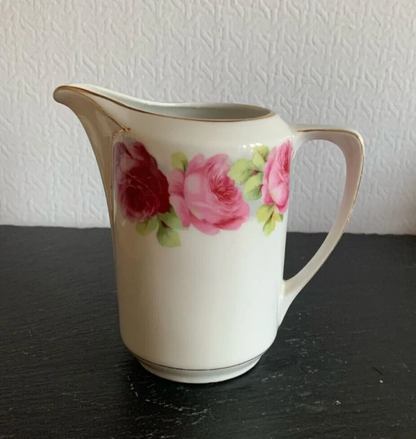 BEYER & BOCK Tausendschön Rosen Milchkännchen Porzellan ca. 1930 EUR 20 ...