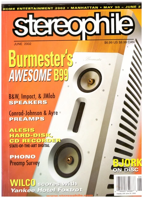 STEREOPHILE VOL.25 NO.6, June 2002: Burmester B99 loudspeaker | B&W 800 ...