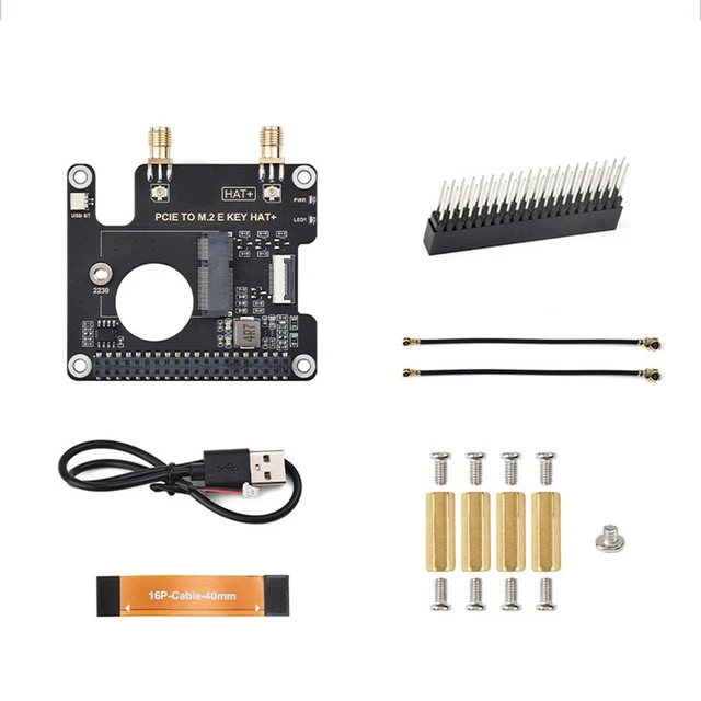 FOR 5 PCIe to M.2 Adapter Board with 16P Cable SMA Antenna ...