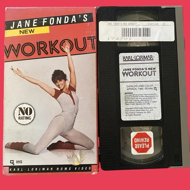 JANE FONDA’S NEW Workout- VHS Exercise Tape. Vintage 1985. Free ...