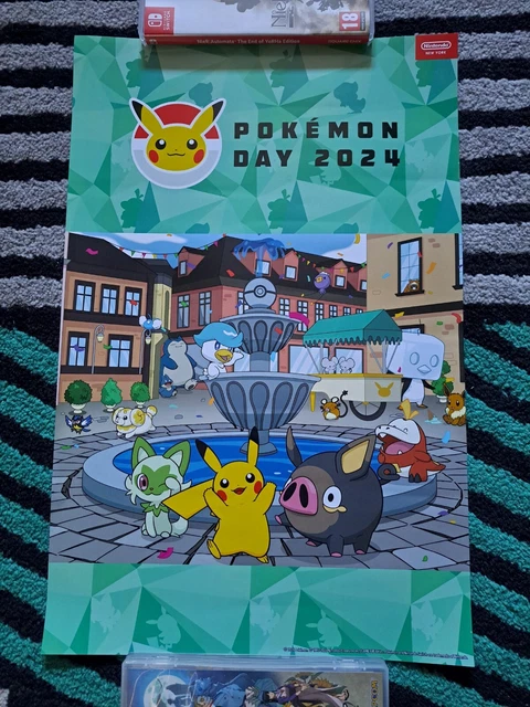 NINTENDO NY EXCLUSIVE Pokémon Day 2024 Poster - Double Sided - Scarlet ...