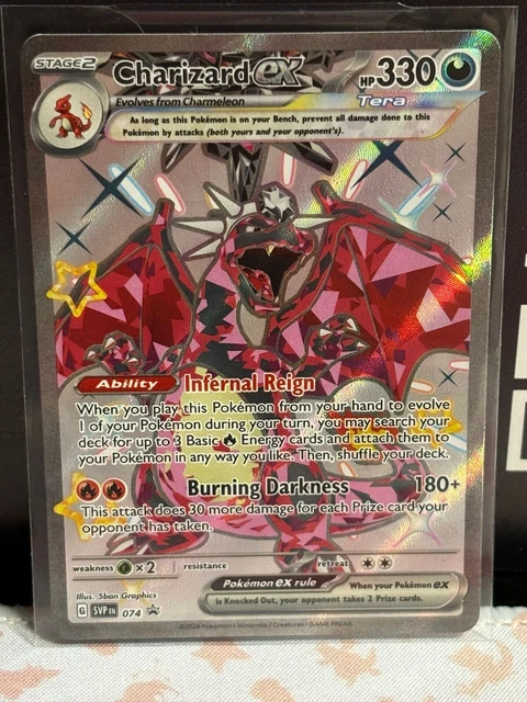 POKEMON TCG CHARIZARD EX 74 Shiny Black Star Promo - Paldean Fates EUR ...