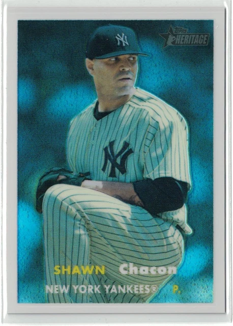 2006 TOPPS HERITAGE Chrome Réfracteur Shawn Chacon #219/557 New York ...